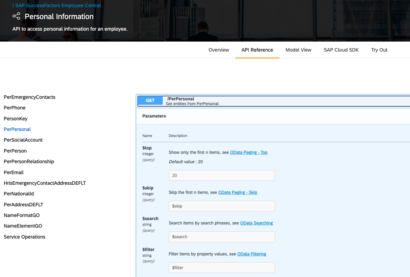 Configuración del acceso a una API de SAP SuccessFactors en SAP Build ...